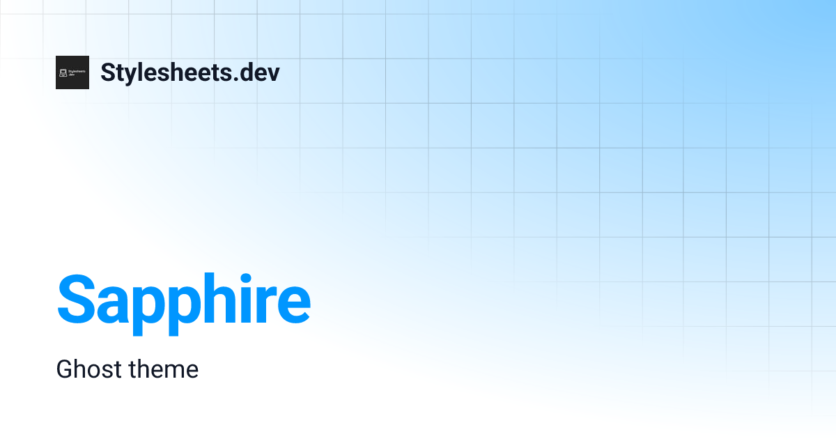 Sapphire | Stylesheets.dev